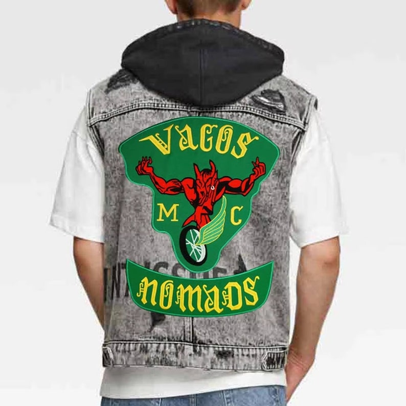 Vagos MC Nomads Large Embroidery Motorcycle Biker Patch Badge Denim ...
