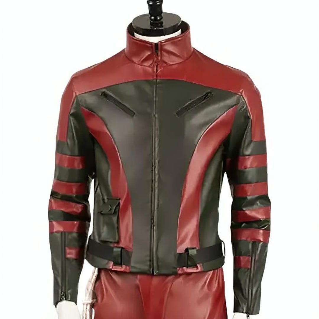 Red One Dwayne Johnson Red-black Leather the Rock Jacket Customized - Etsy