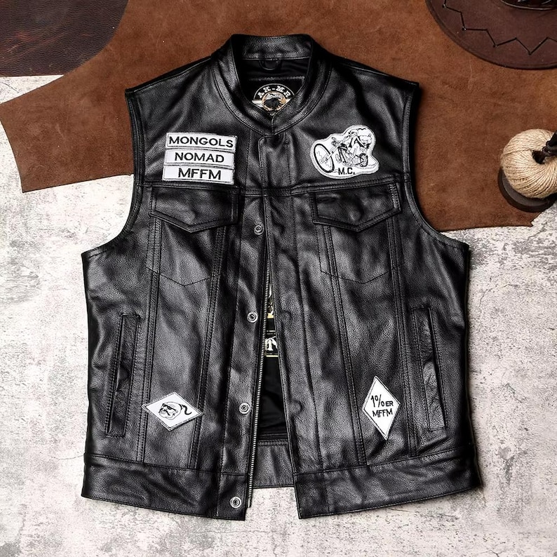 Custom Hells Angels Mc Vest, Mongols Mc Vest, Bandidos Mc Vest and ...