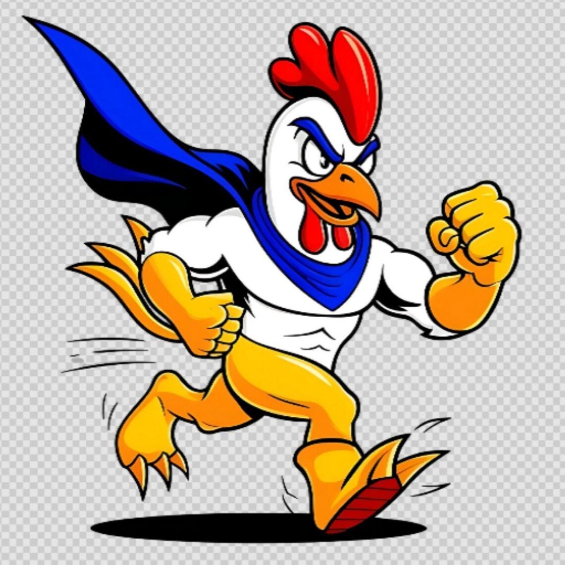 Chicken Running Mascot Vector Illustration Set - 8 Characters | Digital ...