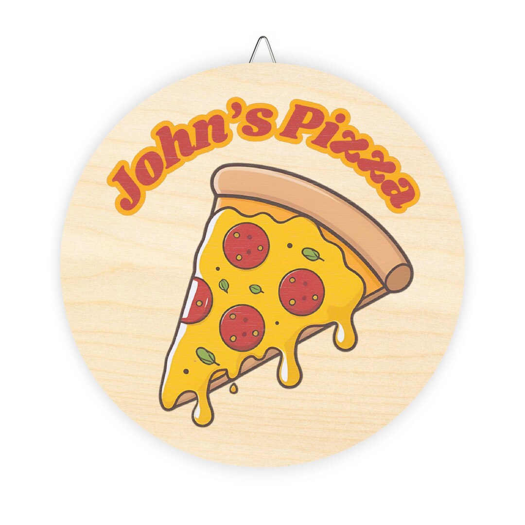 Personalized Pizza Wood Sign – Custom Pizza Wall Decor, Kitchen Sign ...