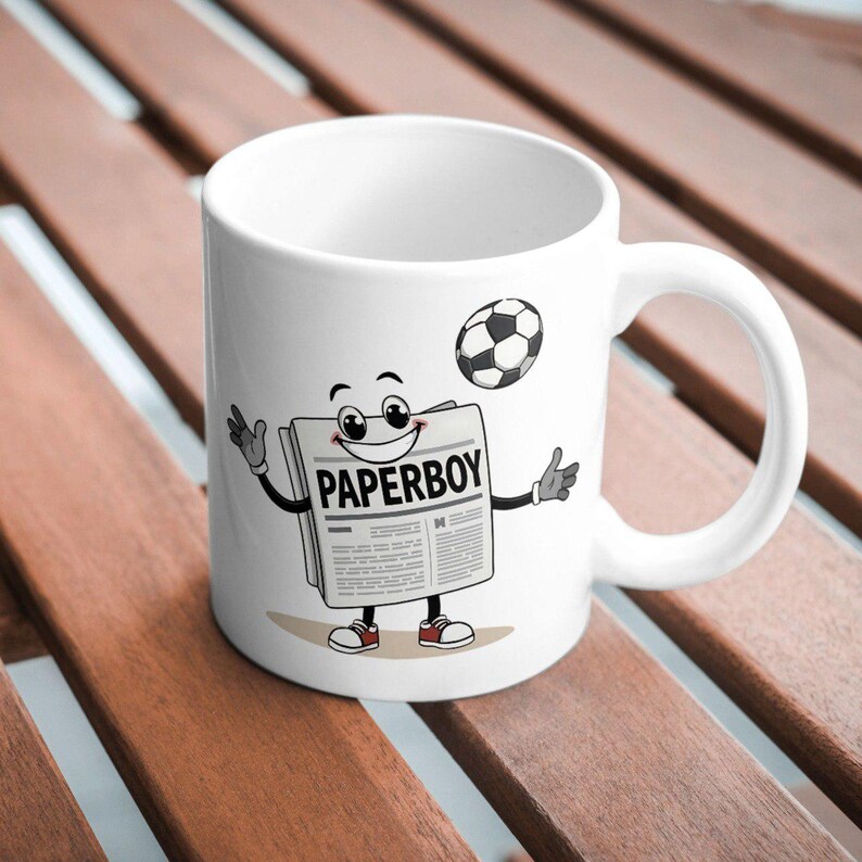 Paperboy Vector Illustration – Cute Newspaper Mascot Playing Soccer ...