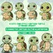 Chibi-style Cartoon Turtle - 8 Character Vector Illustration Set (PNG ...