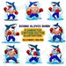 Boxing Shark Cartoon Vector Set | Digital Download | 8 PNG and SVG ...