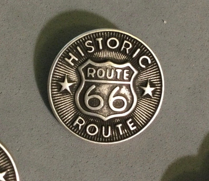 12 ROUTE 66 METAL BUTTONS, 7/8” - Etsy