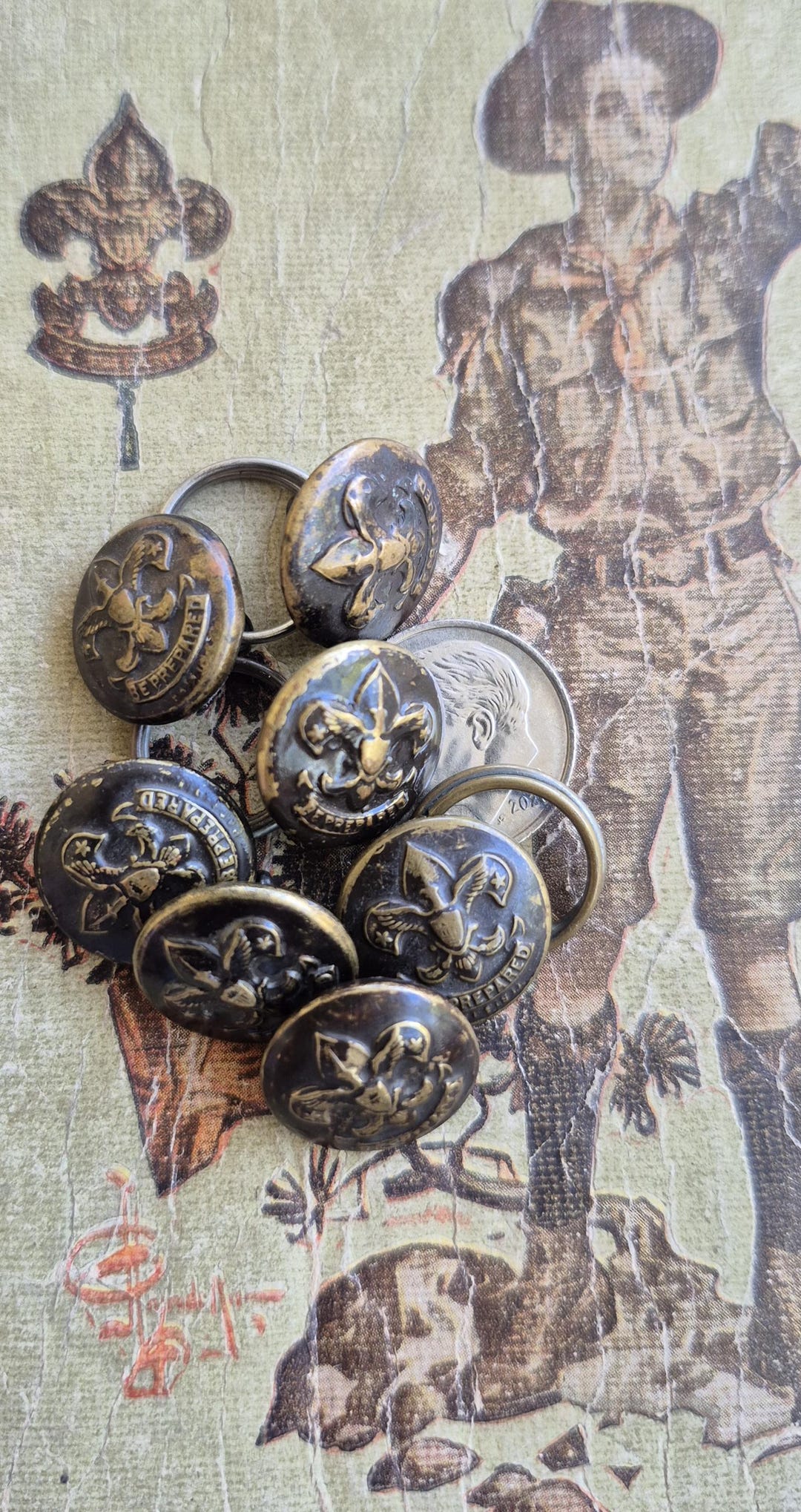 7 BOY SCOUTS of AMERICA Buttons, Antique - Etsy