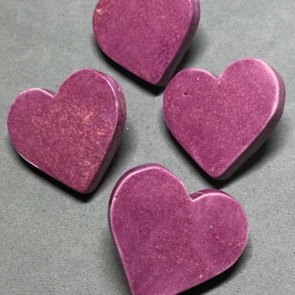 Ceramic Heart Buttons - Etsy