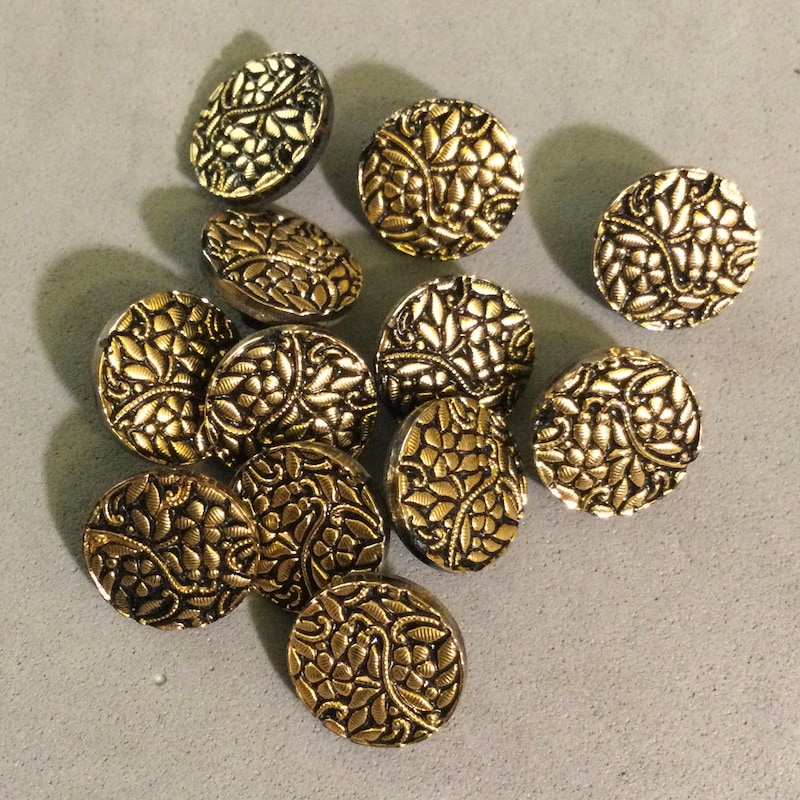 Antique Glass Buttons - Etsy