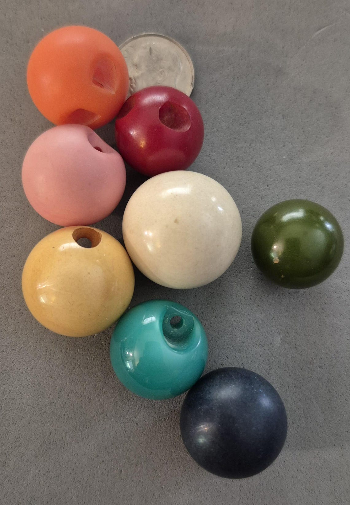 8 UNMATCHED BALL BUTTONS - Etsy