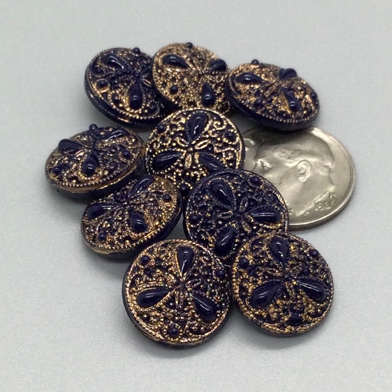Blue Glass Buttons - Etsy