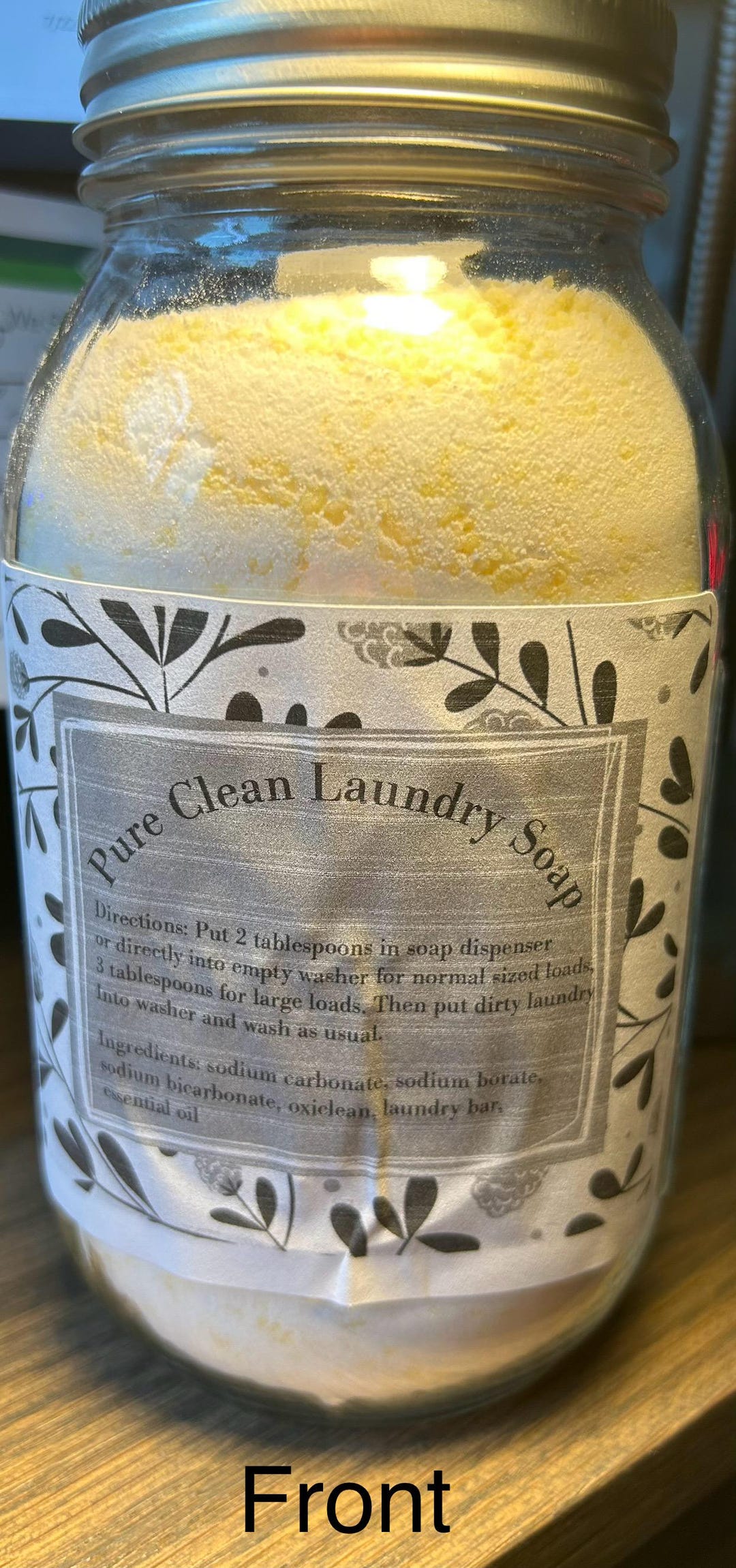 Pure Clean Laundry Soap 2 Lb Jar HE Safe - Etsy