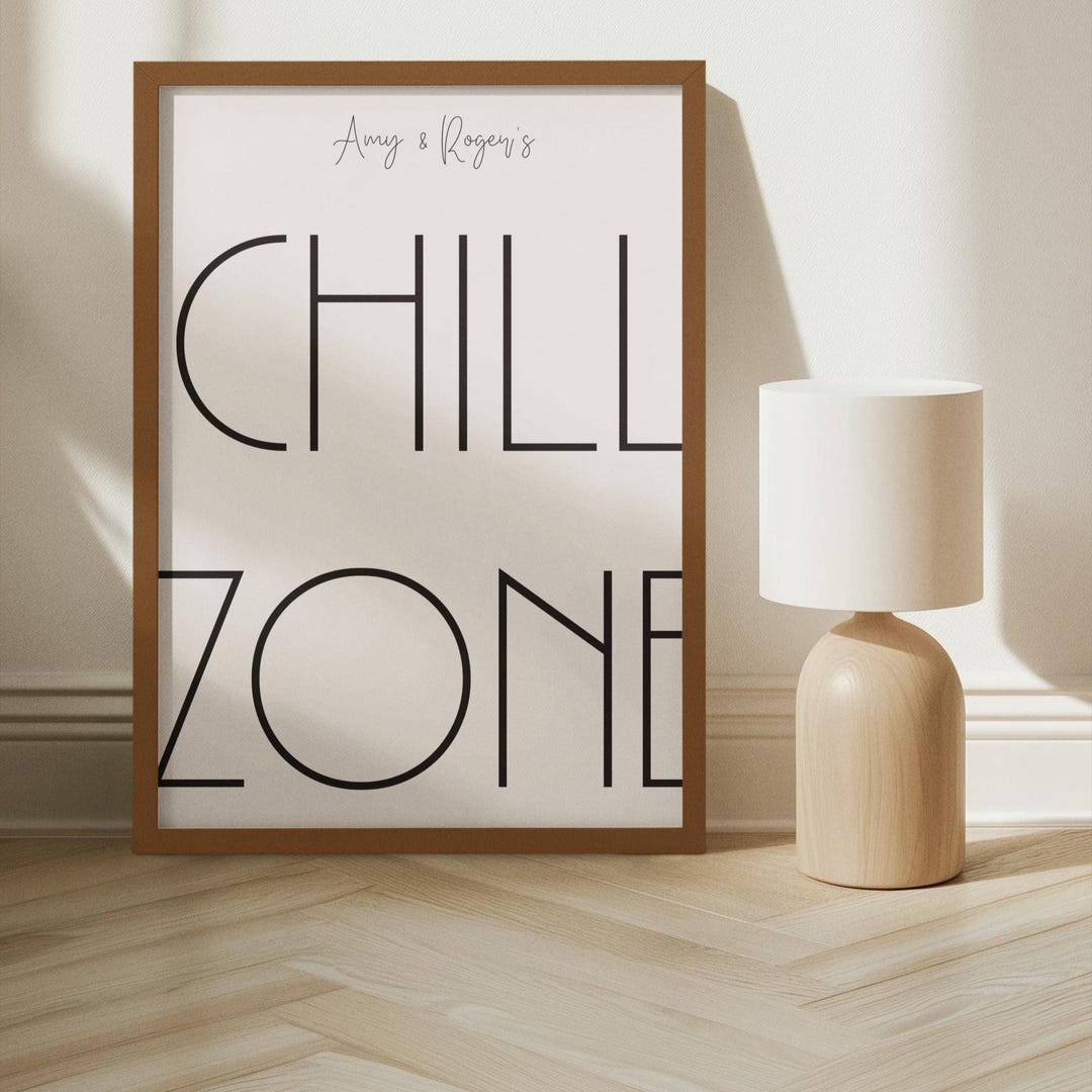 Chill Zone Poster: Minimalist Zen Decor (digital Download) - Etsy