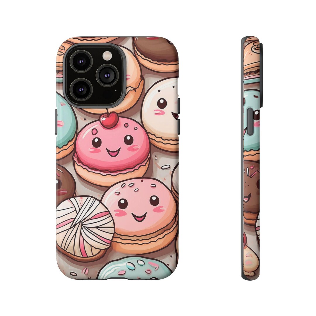 Kawaii Macaron & Pastry-themed Phone Case, Tough Cases for Sweet Lovers ...