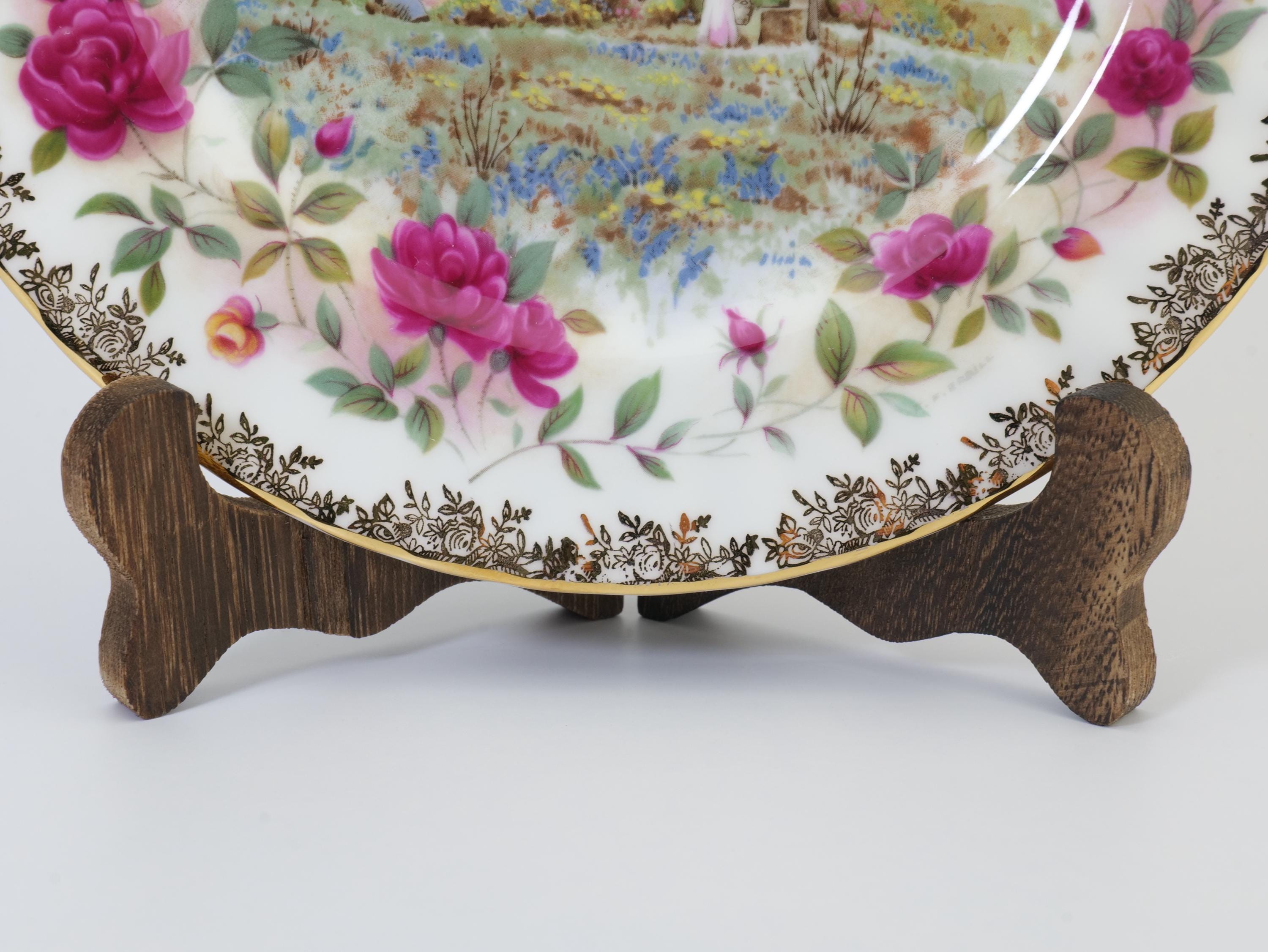 Royal Albert Four Seasons Plate Spring Cottage Scene, Bone China, F.F ...