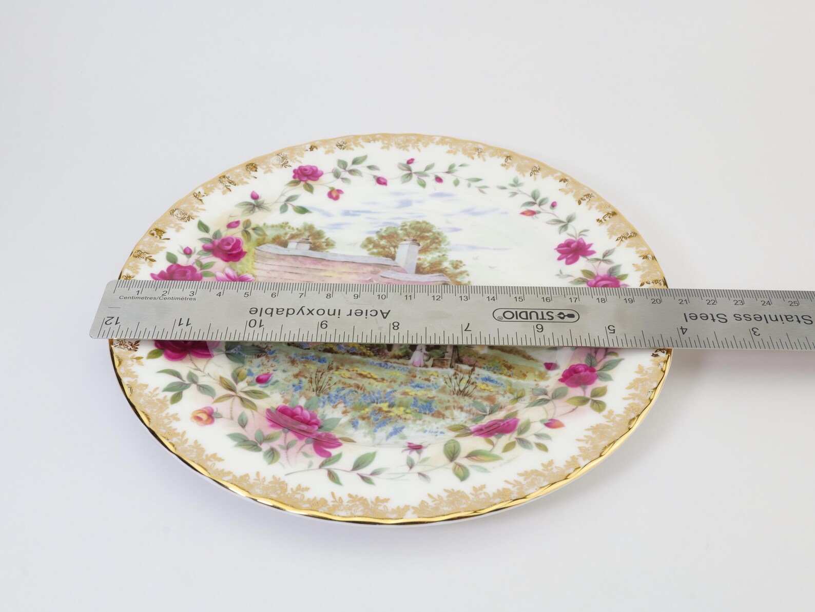 Royal Albert Four Seasons Plate Spring Cottage Scene, Bone China, F.F ...