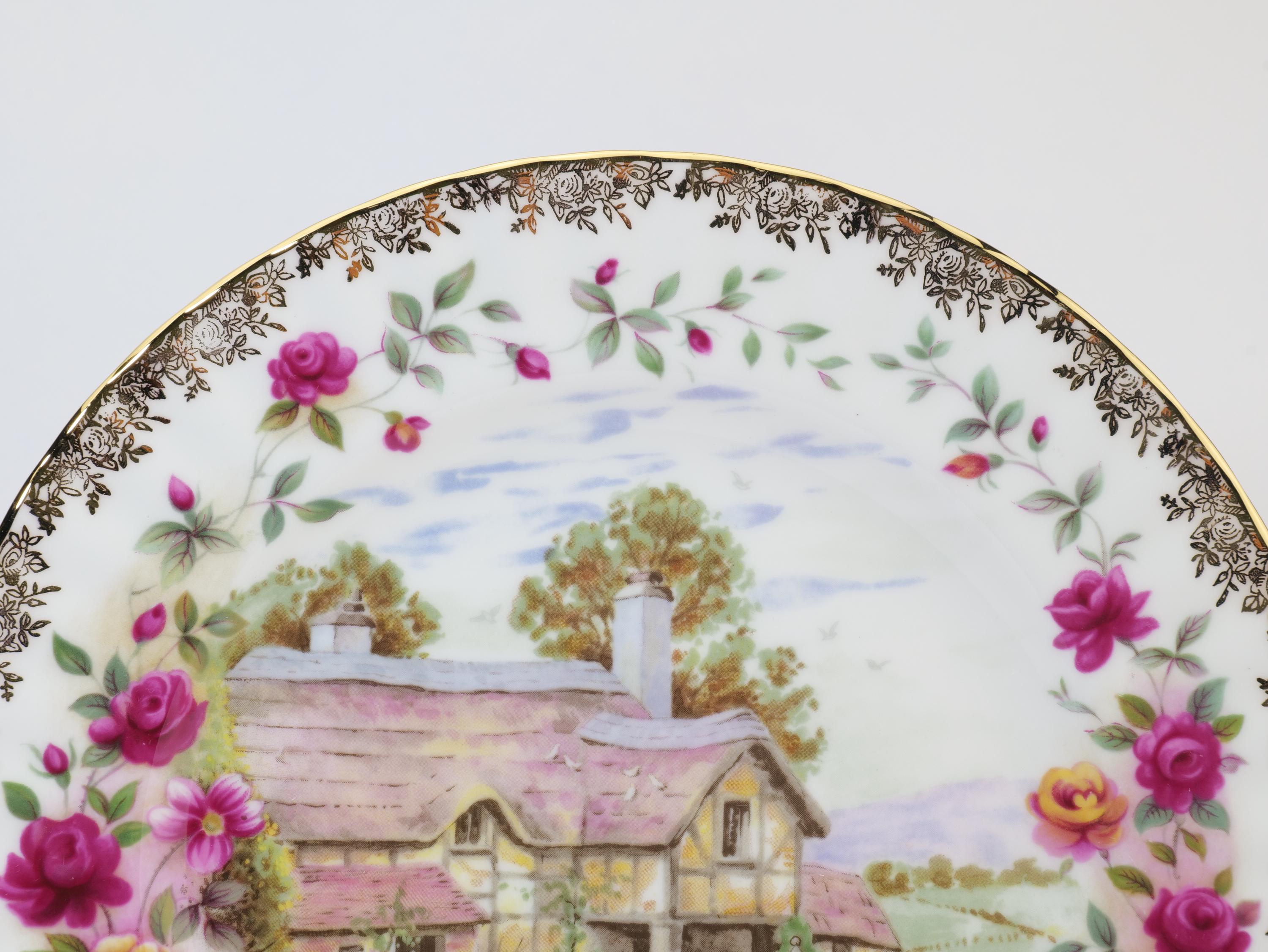 Royal Albert Four Seasons Plate Spring Cottage Scene, Bone China, F.F ...