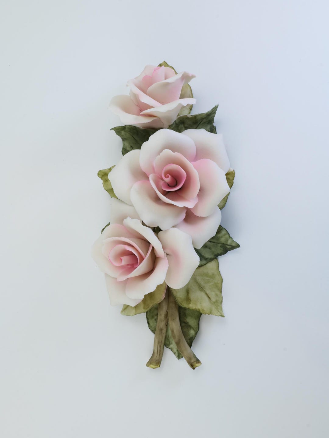 Vintage Capodimonte Porcelain Napoleon Roses Floral Arrangement ...