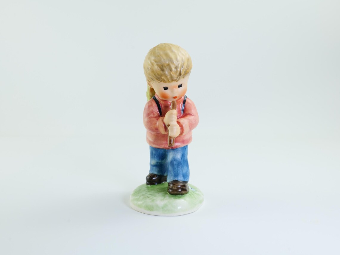 Vintage Goebel Charlot Byj Figurine, Boy Hiker With Flute, W Germany - Etsy