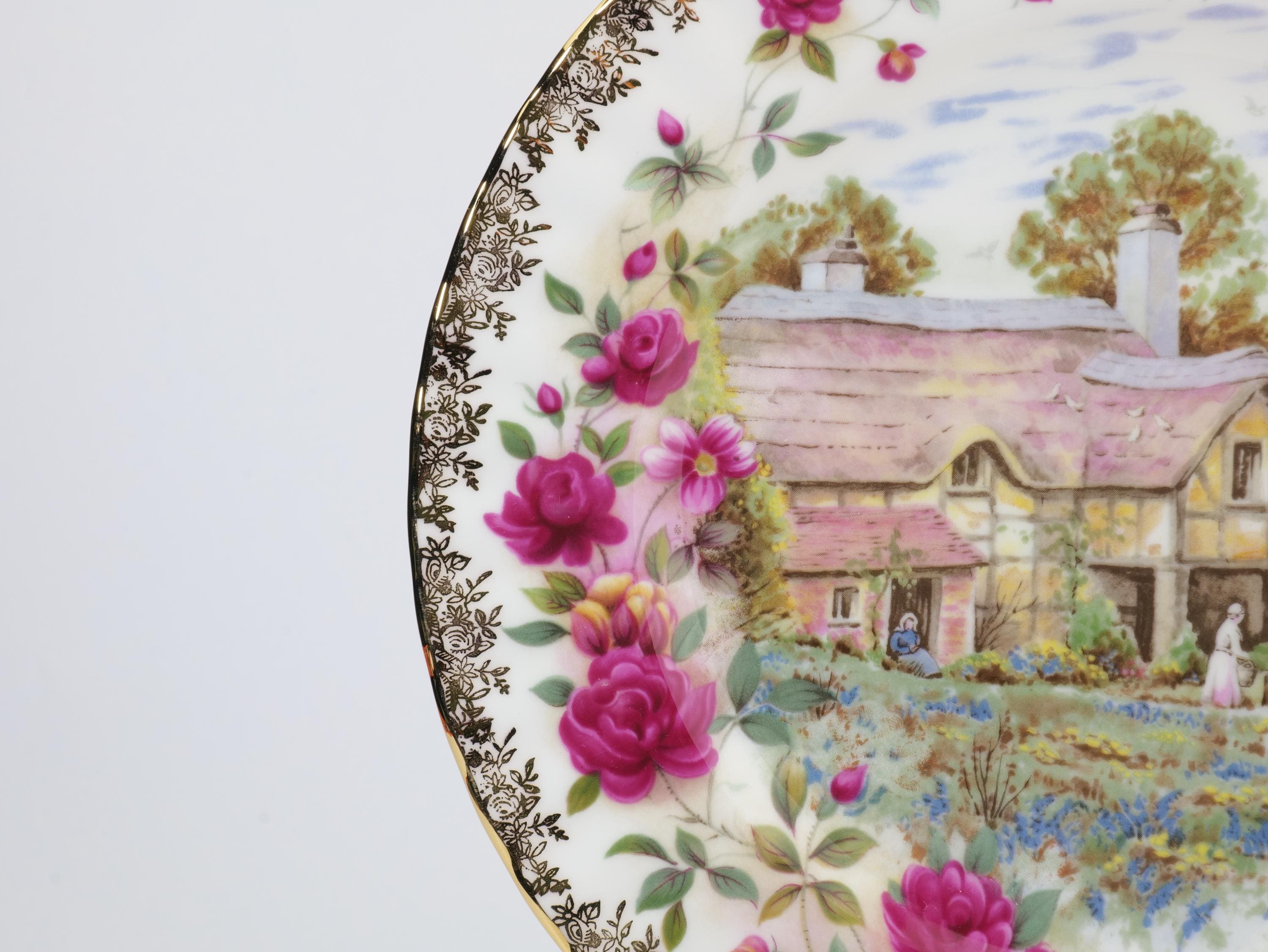 Royal Albert Four Seasons Plate Spring Cottage Scene, Bone China, F.F ...