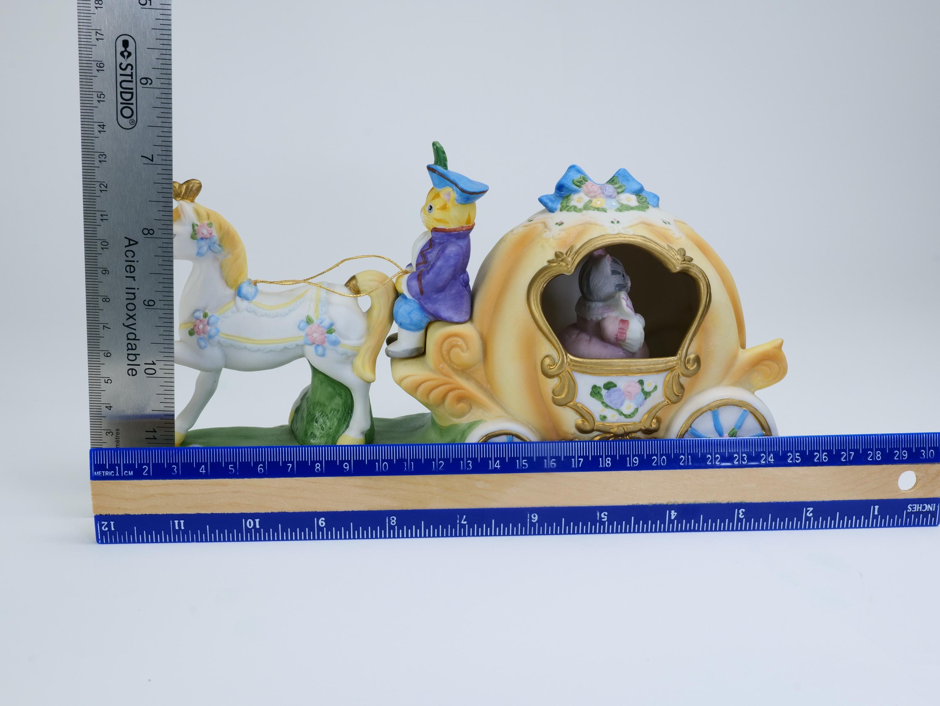 Vintage Schmid Kitty Cucumber Music Box, Cinderella's Carriage - Etsy