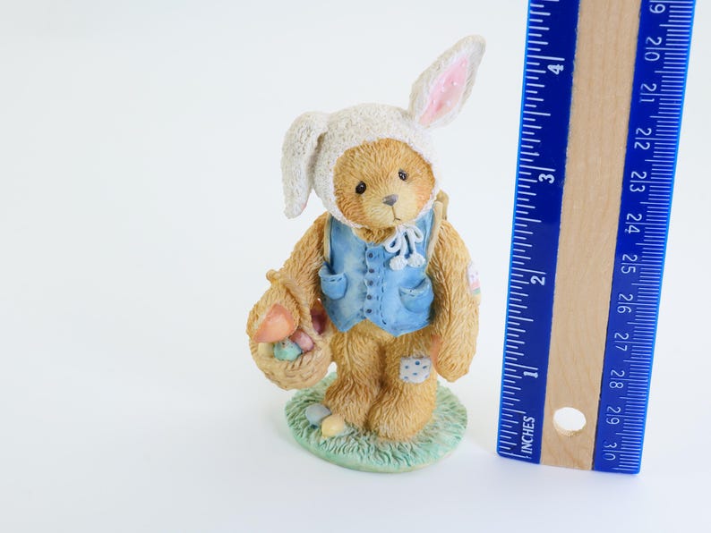 Vintage Cherished Teddies Peter Bear Bunny Easter Figurine 1994 Enesco ...