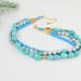 Nakamol Blue Layered Beaded Necklace, Turquoise Stones, White Accents ...
