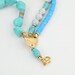 Nakamol Blue Layered Beaded Necklace, Turquoise Stones, White Accents ...