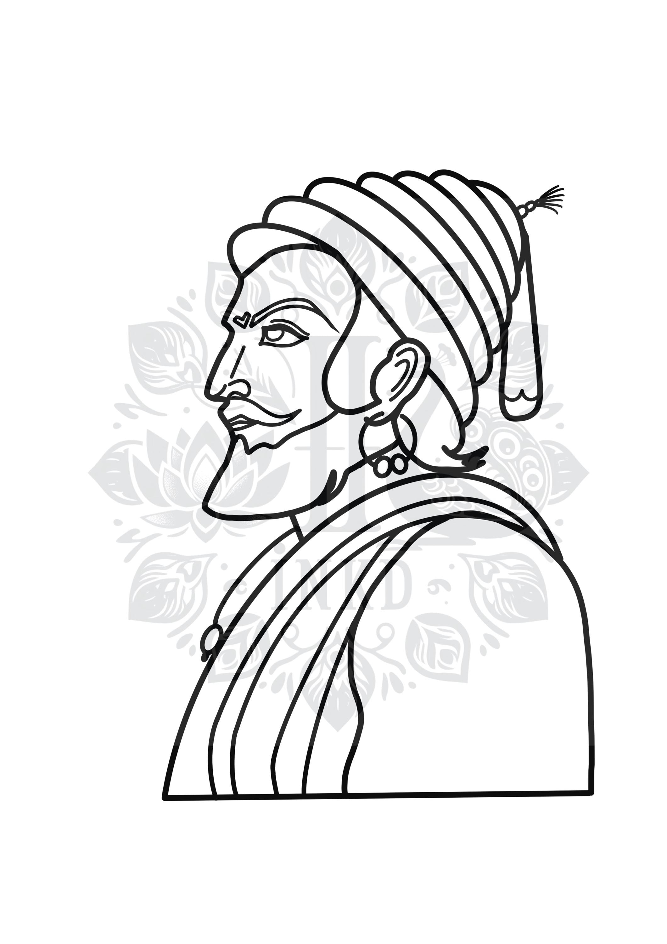 Shivaji Maharaj Coloring Page | Freedom Fighter Coloring Page| Indian ...