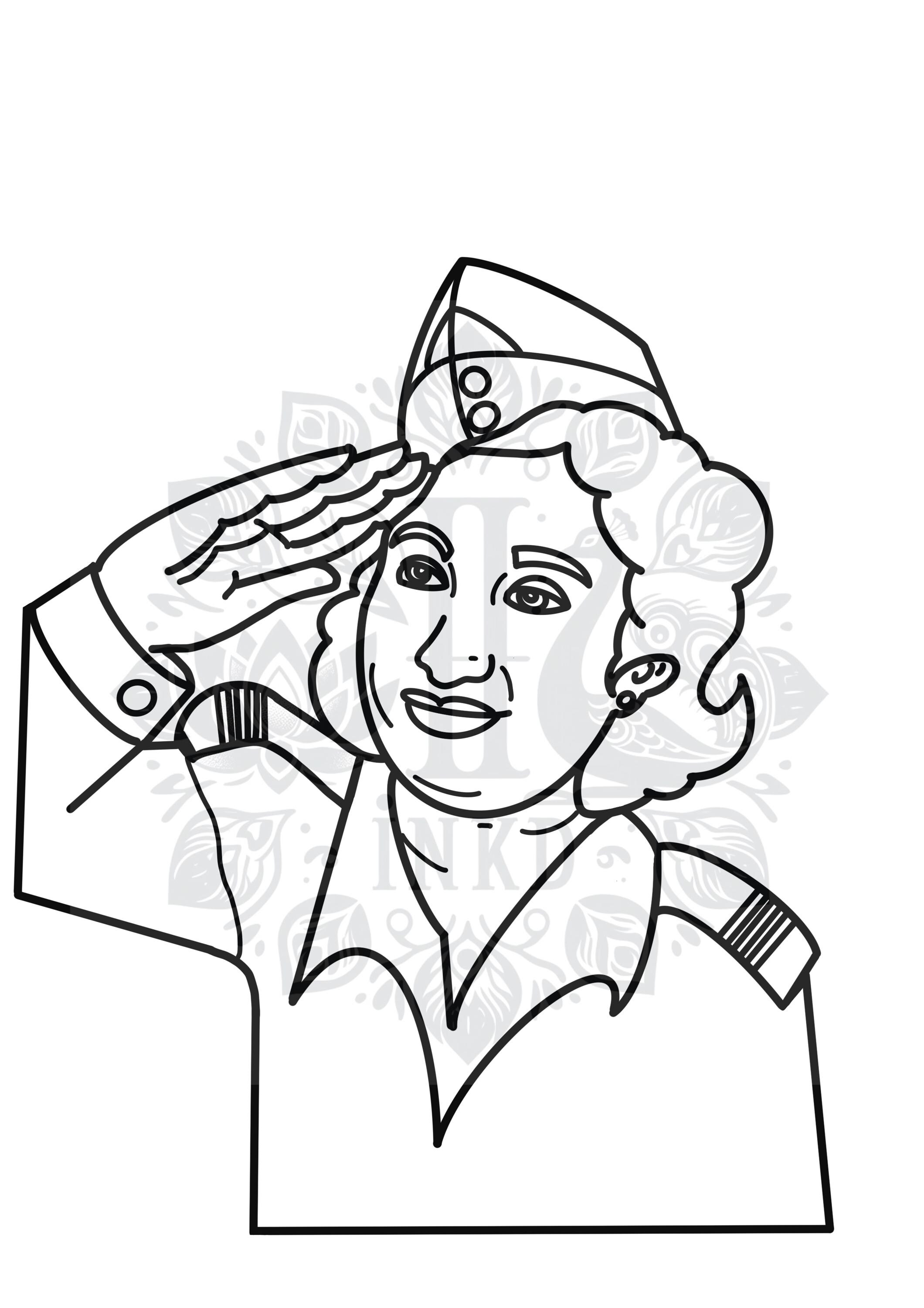 Captain Laxmi Sehgal Coloring Page| Freedom Fighter Coloring Page ...