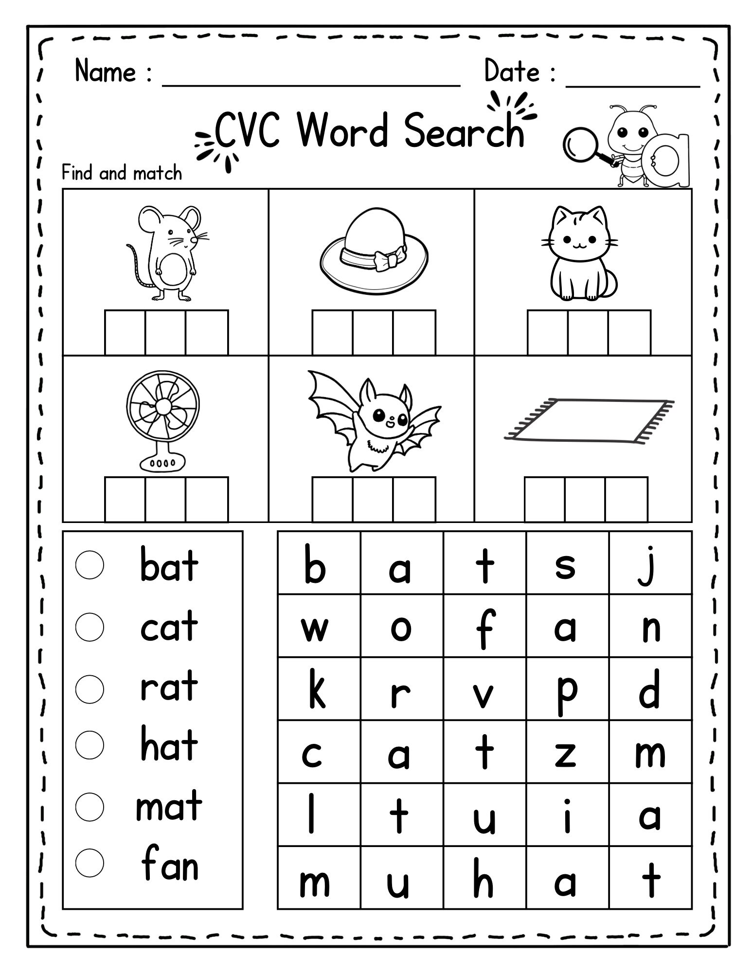 Phonics Word Search Puzzles CVC Word Searches prek,kindergarten,1st - Etsy