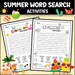 Summer Word Search End of the Year Summer Word Search Worksheet ...