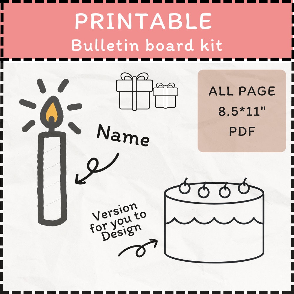 Birthday Bulletin Board Cake Birthday Display Happy Birthday Bulletin ...