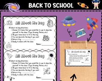 Back to School All About Me Paper Bag Puppet Kids Craft Activity - Etsy