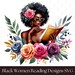 Black Women Reading Designs | African-american Clipart | Sublimation ...