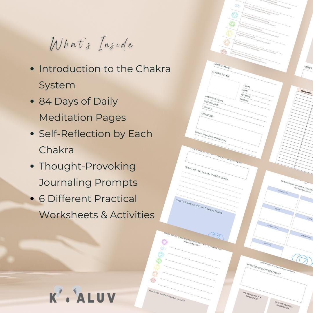 Chakra Journal 7 Chakra Balance and Harmony Guided Journaling ...