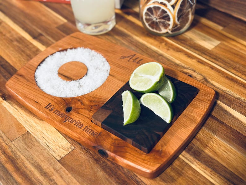 Personalized Tequila Salt Board: Engraved Margarita Bar Tray Gift - Etsy