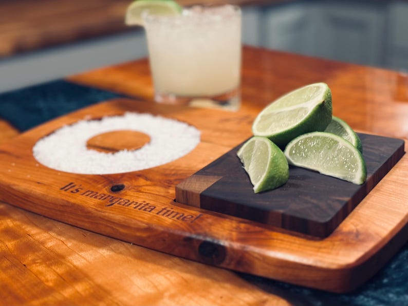 Personalized Tequila Salt Board: Engraved Margarita Bar Tray Gift - Etsy