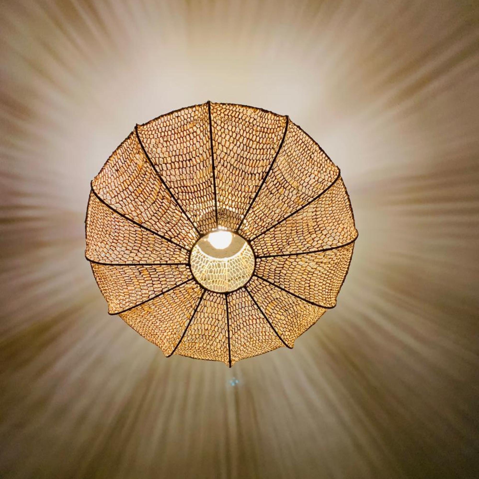 Moroccan Raffia Pendant Light | Handmade Organic Lighting | Ideal for ...