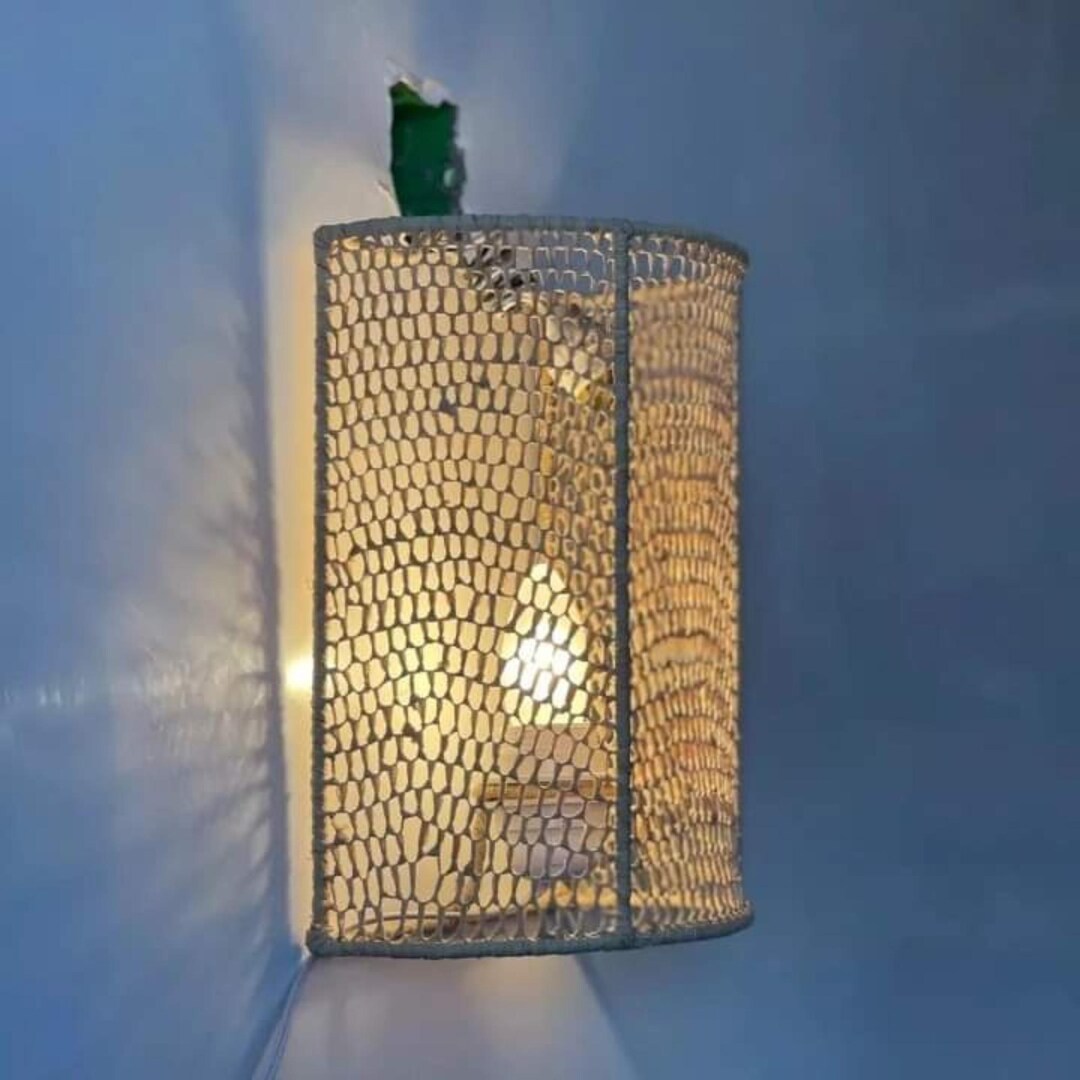 Handcrafted Braided Raffia Wall Lamp - Authentic Moroccan Raffia Wall ...