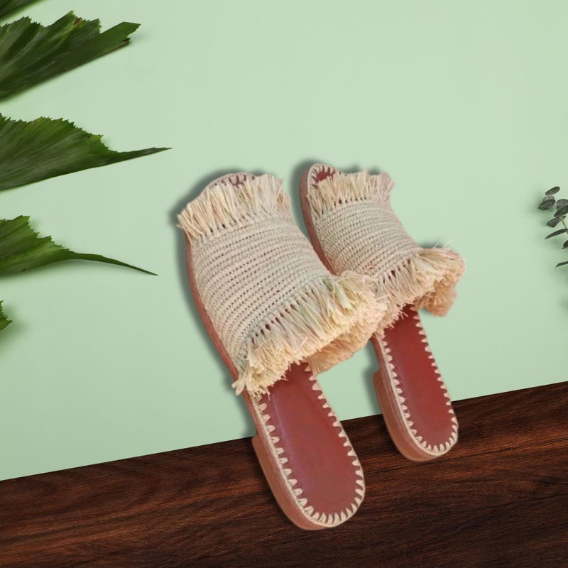 Raffia Sandals - Etsy