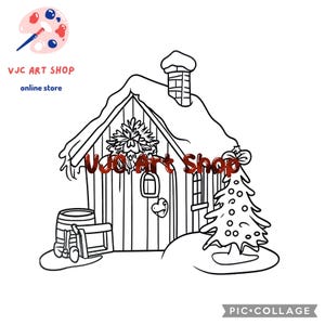 Xmas Corner Colouring Book - Children Coloring Book - 22 Pages - Etsy