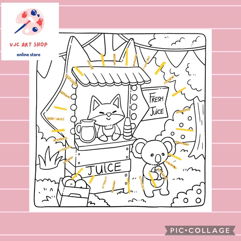 Adorable Shop Cute and Simple Coloring Book - 40 Pages - Colouring Book ...