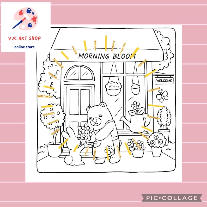 Cozy Friends Cute & Comfy Coloring Book - 40 Pages - Colouring Book ...