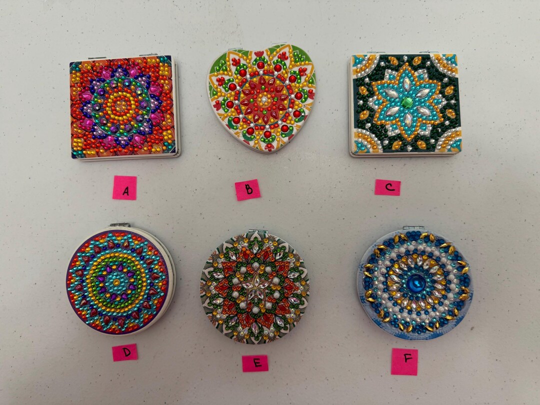 Hand Decorated Compact Mirrors - Etsy