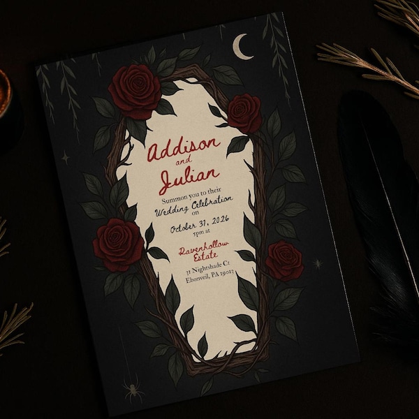 Coffin Invitation - Etsy Australia