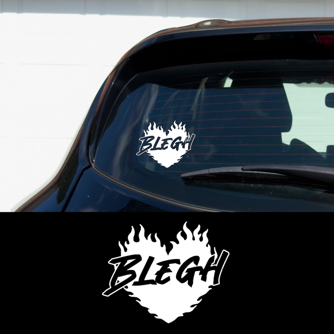 Blegh Flame Heart Cute Girly Car Decal Vinyl Sticker Rocker Metal ...
