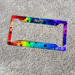 Rainbow BLEGH Black Metal License Plate Cover Frame Metalcore Metalhead ...