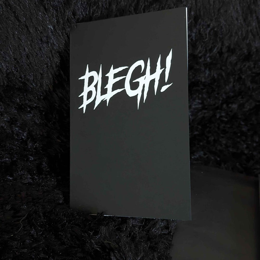 BLEGH Blank Greeting Card Happy Birthday Merry Christmas Metalhead ...