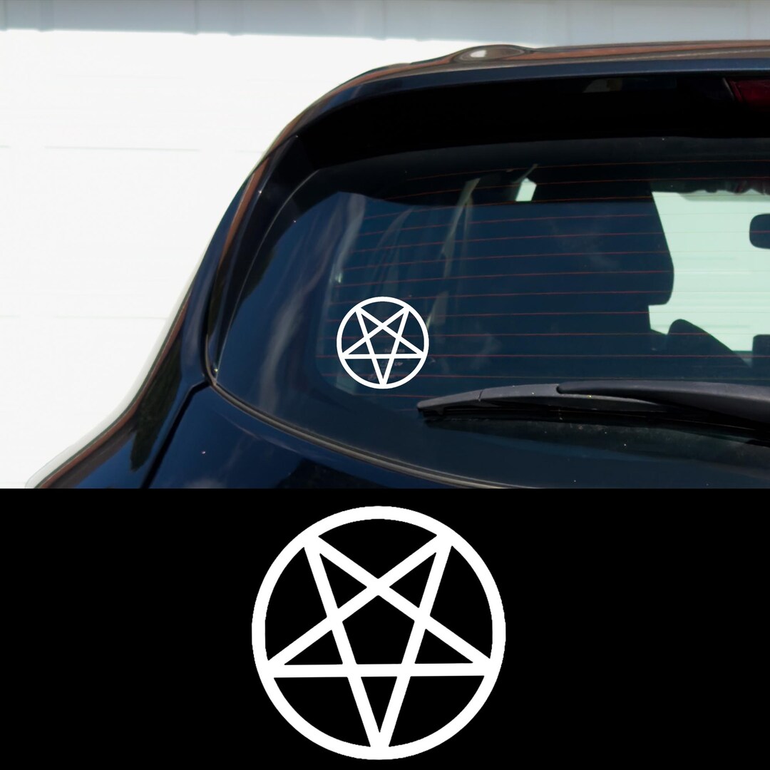 Pentagram Vinyl Car Decal Metal Alternative Goth Multipurpose Decal ...