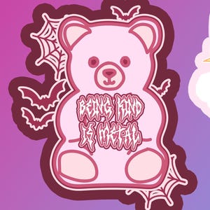Being Metal is Kind Metalhead Girly Cute Metal Rocker Music Lover Vinyl ...